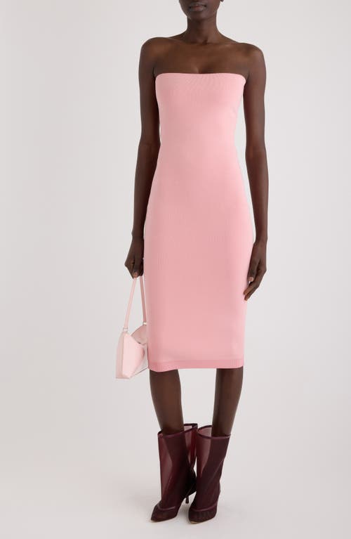 JACQUEMUS la robe maille sera strapless midi dress